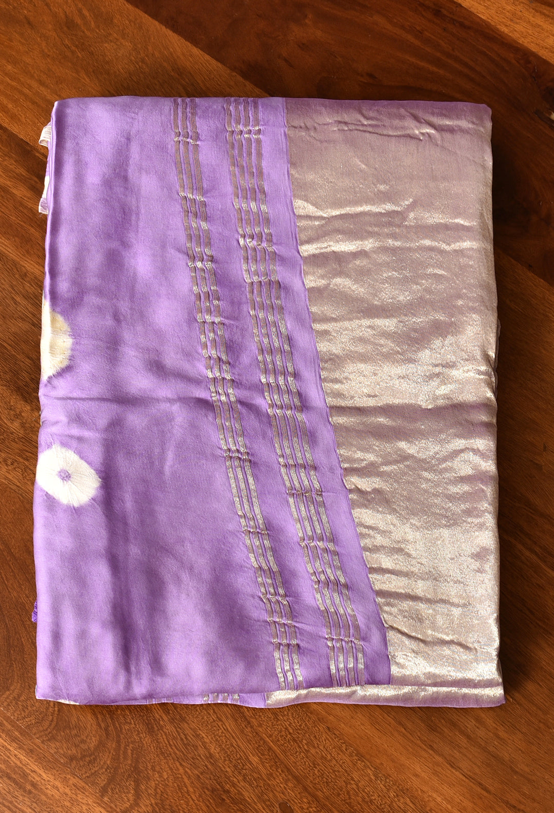 LAVANYA : HANDMADE SHIBORI MODAL SILK TISSUE PALLU SAREE – EkBanni